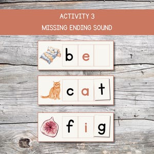 CVC Word Activities. Missing Initial Sound. Medial Sound. Ending Sound ...
