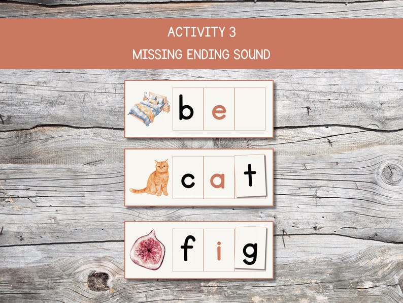 CVC Word Activities. Missing Initial Sound. Medial Sound. Ending Sound ...