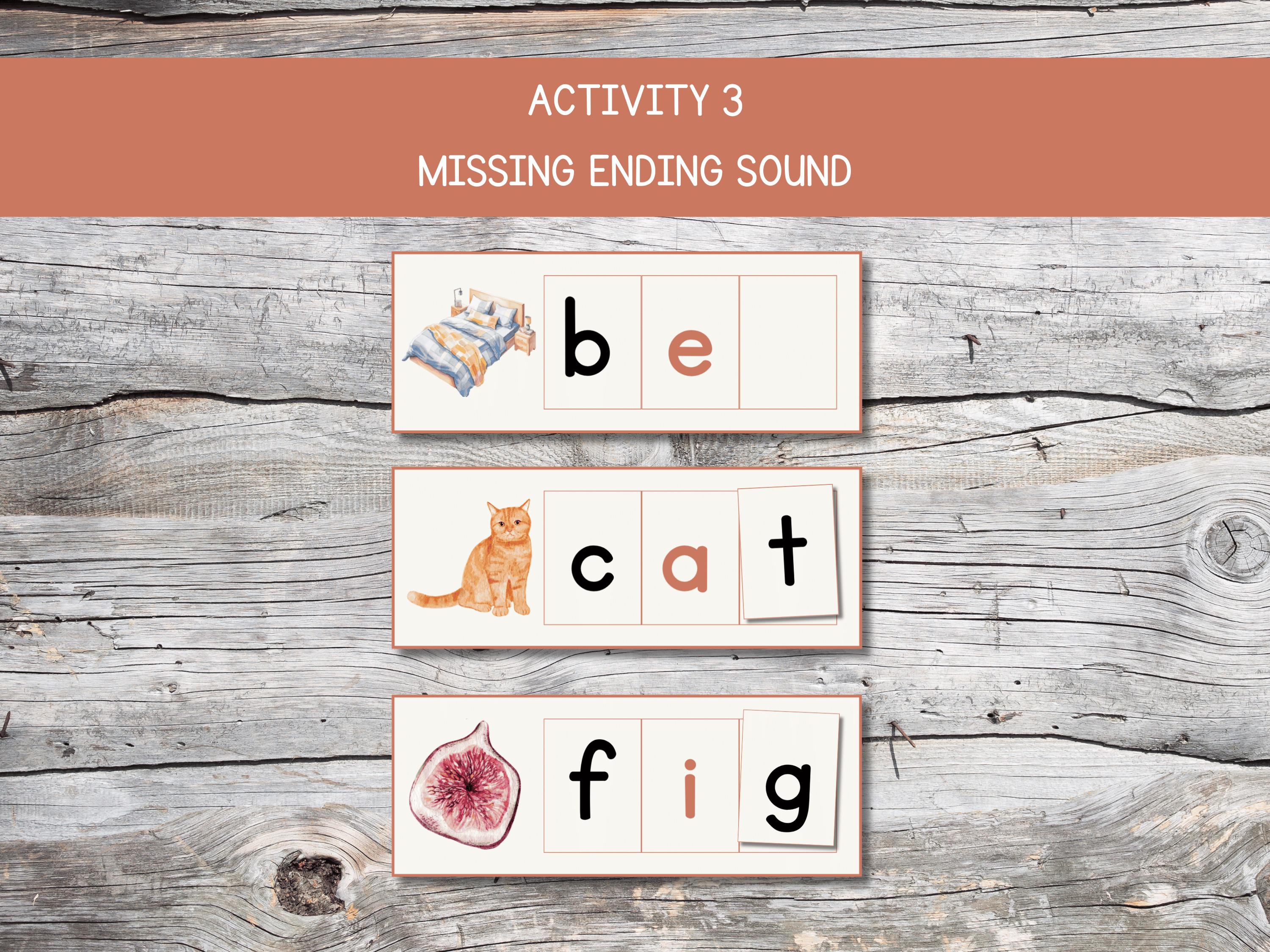CVC Word Cards: Missing Sound Phonics Game (digital Download) - Etsy