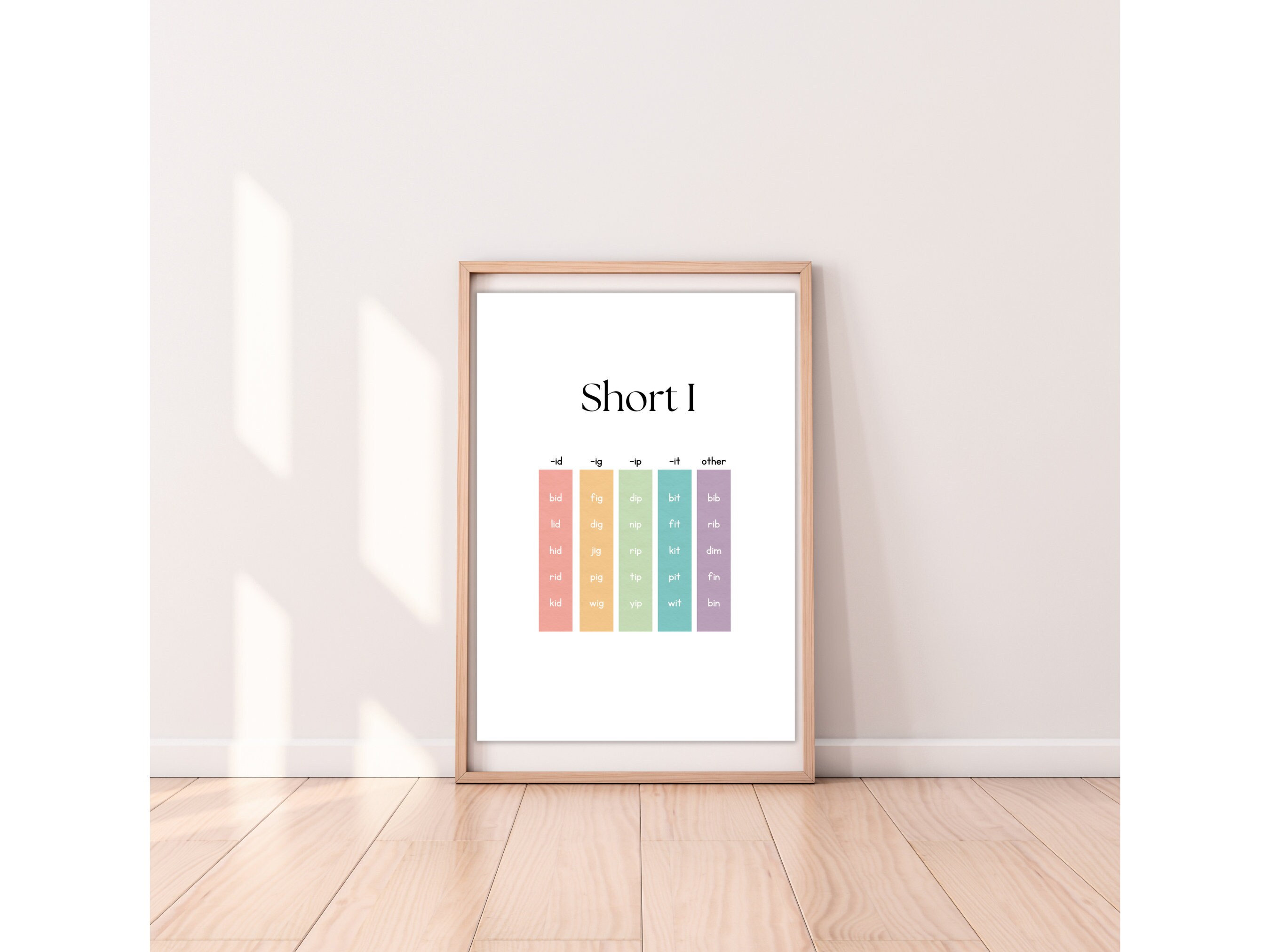 Montessori CVC Phonics. Printable Short Vowel Word Family - Etsy