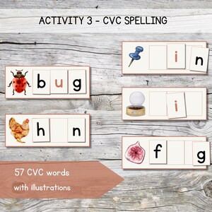 Printable Montessori Moveable Alphabet Bundle. CVC Reading - Etsy