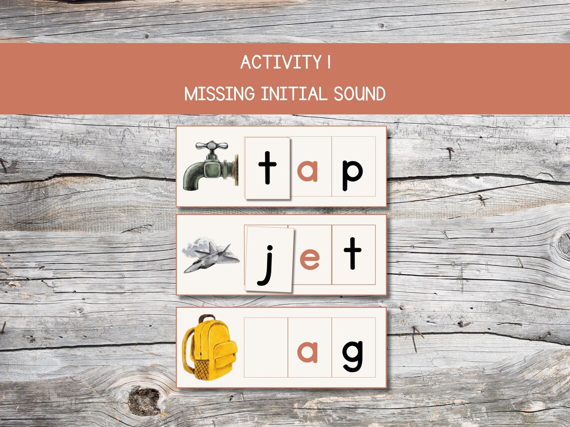 CVC Word Cards: Missing Sound Phonics Game (digital Download) - Etsy