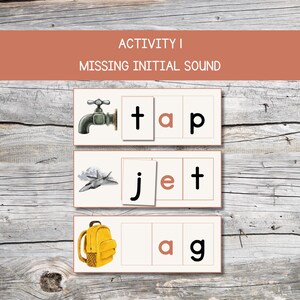 CVC Word Activities. Missing Initial Sound. Medial Sound. Ending Sound ...