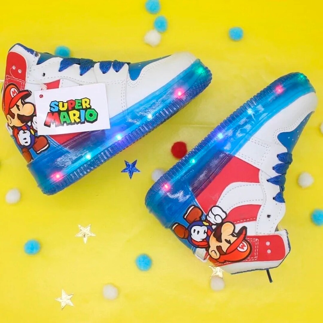Mario Bros Inspired High Top Sneakers - Etsy
