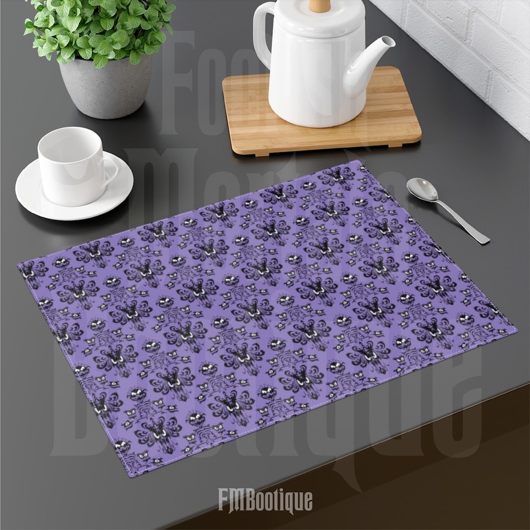 Haunted Mansion Cotton Placemat Purple Wallpaper Design - Etsy