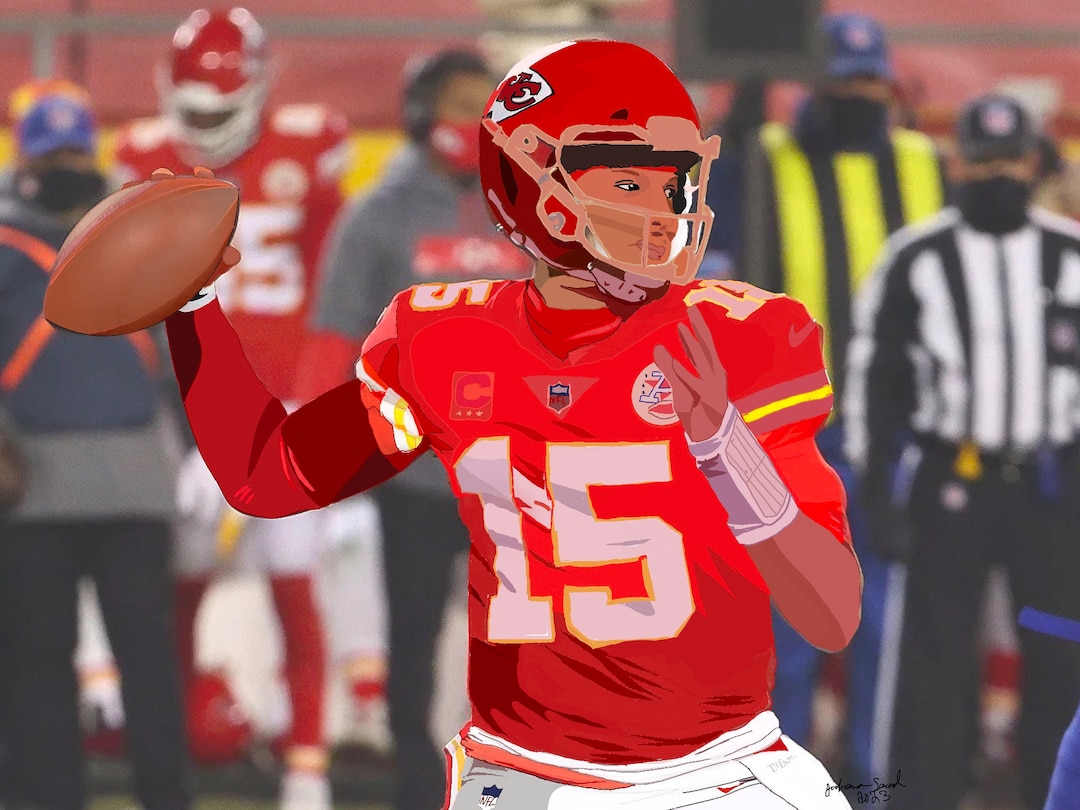 Patrick Mahomes Portrait - Etsy