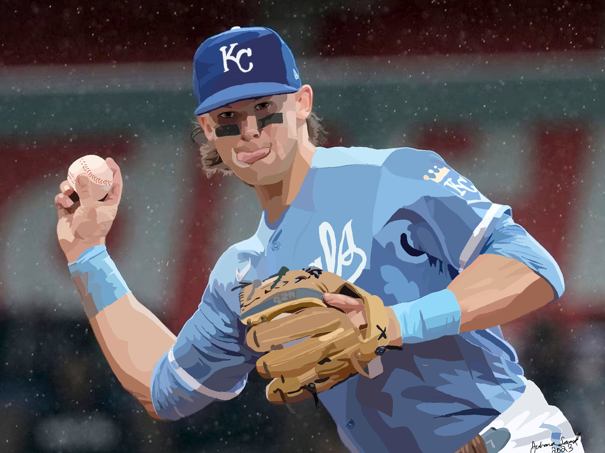 Bobby Witt Jr Portrait - Etsy