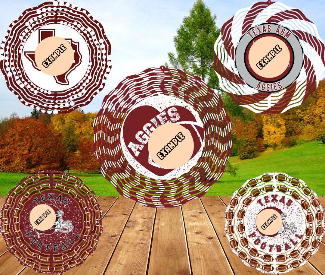 Aggies Fan Art Football Wind Spinners Stickers Air Fresheners Coasters ...