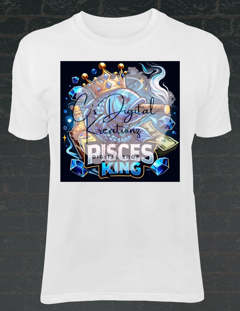 Pisces King Urban Sublimation Digital Download PNG DTF Mens Zodiac ...