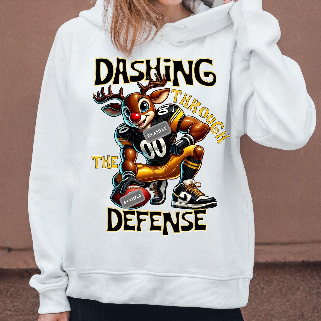 Dashing Through the Defense, Pittsburgh Football, Christmas Shirt PNG ...