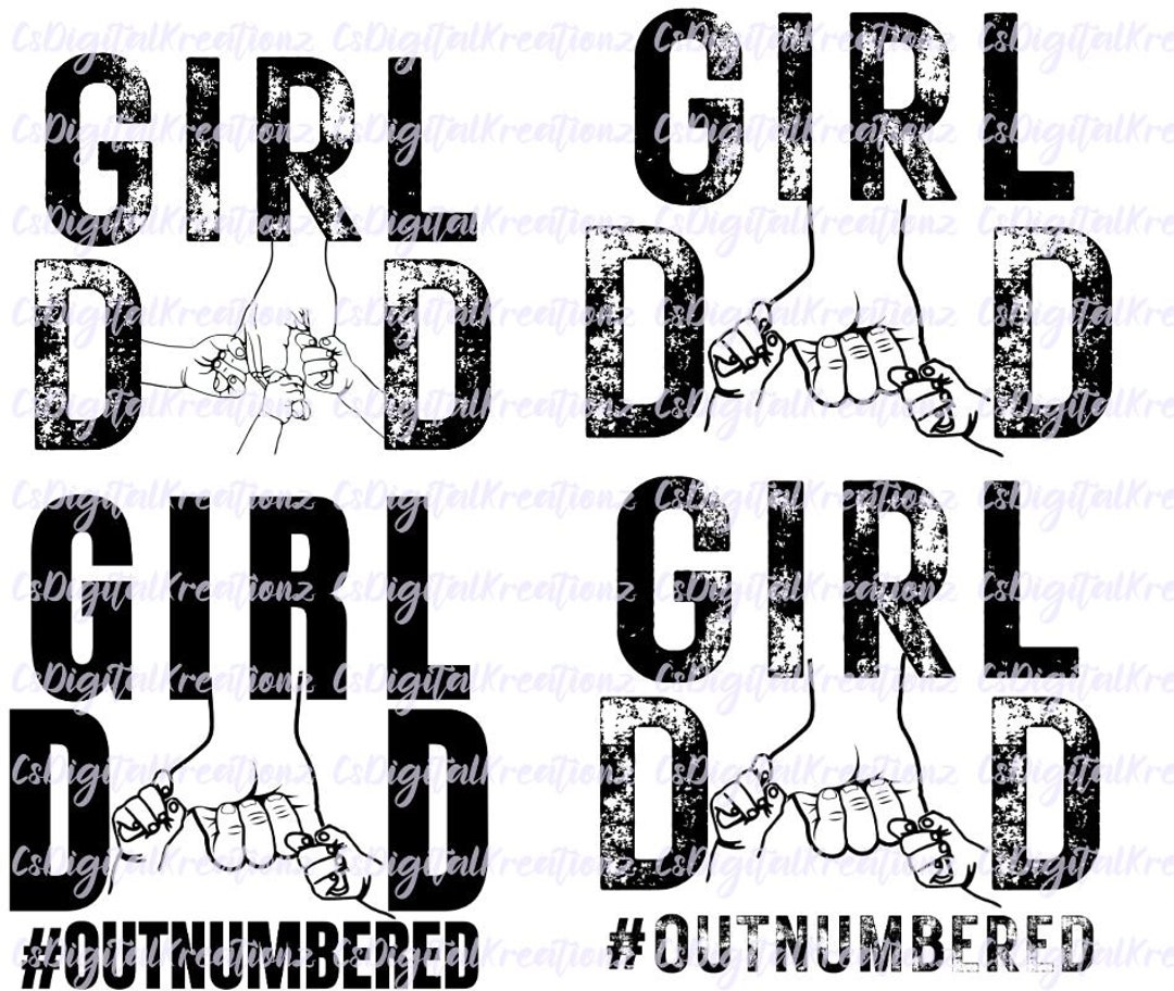 Girl Dad Outnumbered Bundle PNG Sublimation Digital Download - Etsy