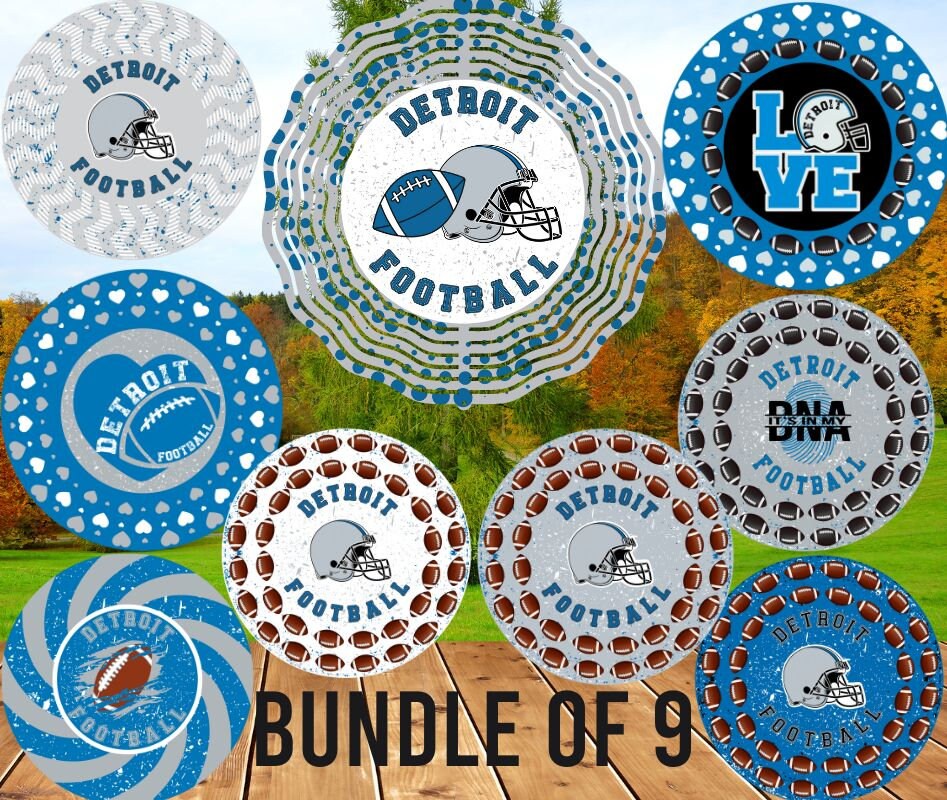 Detroit Football Wind Spinners Stickers Air Fresheners Coasters and ...