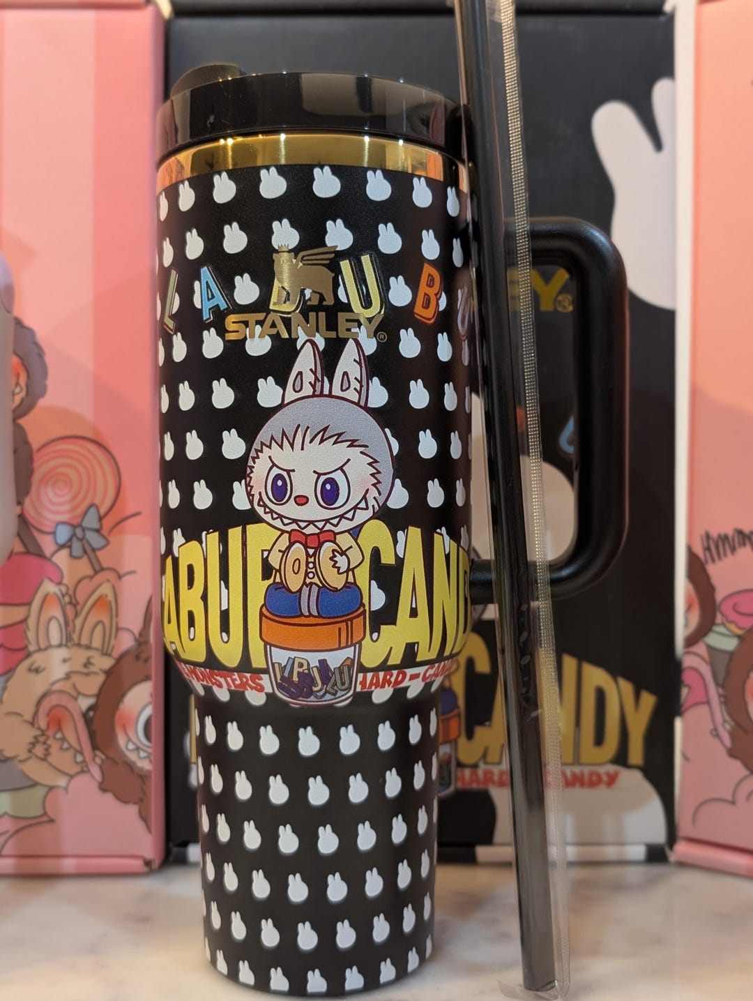 Custom Engraved Labubu X Stanley Tumbler Custom Gift Pack, Personalized ...