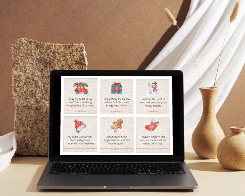 Positive Affirmation Cards Set of 36 Christmas/holiday - Etsy