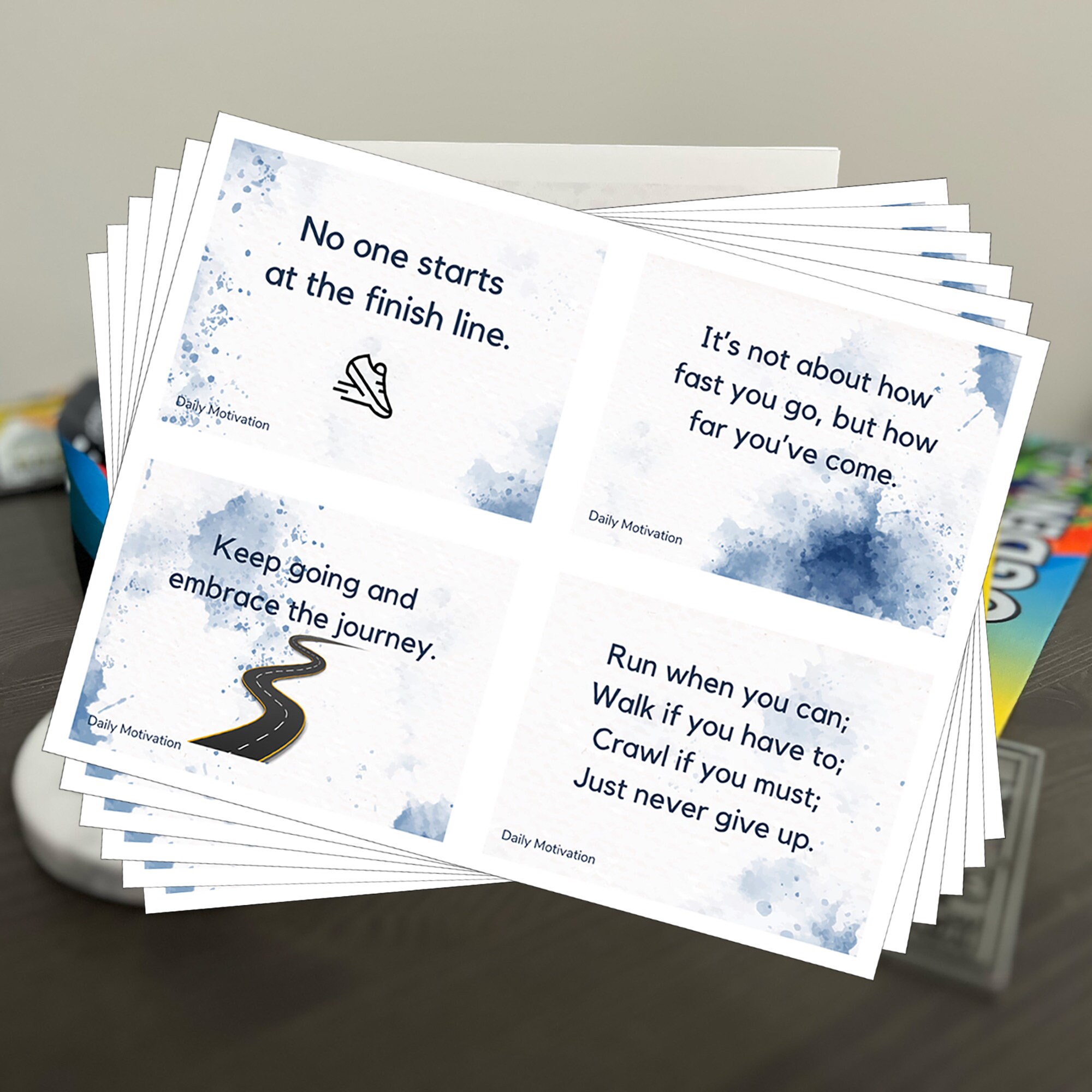 Printable Motivational Cards for Runners 50 Small Cards to Help Inspire ...