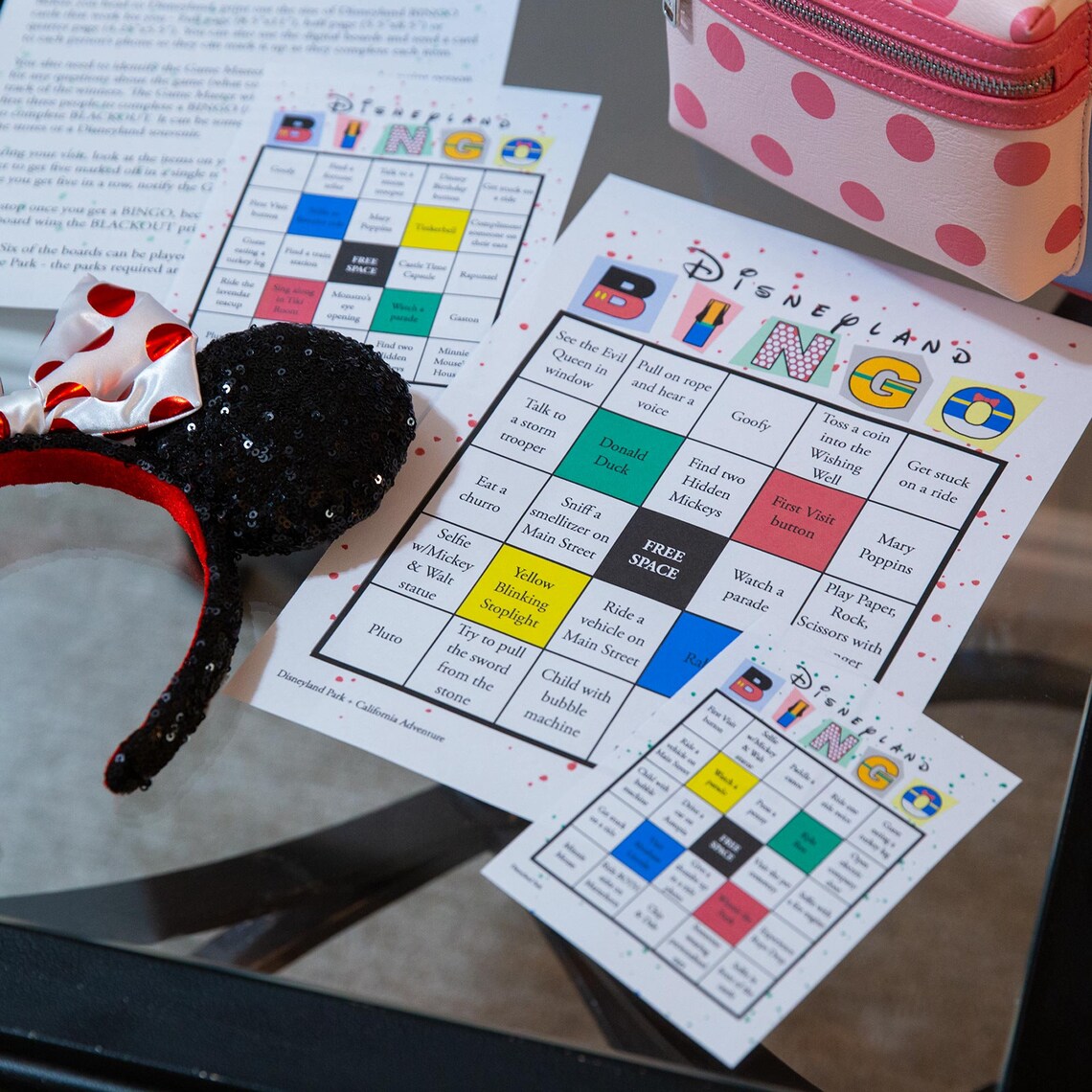 Printable Disneyland BINGO Cards: 32 Unique Game Boards (digital ...