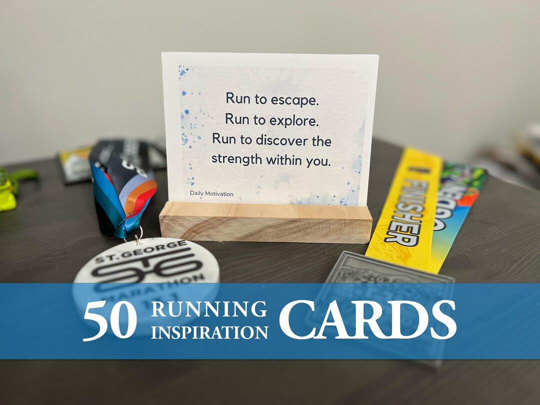 Printable Motivational Cards for Runners 50 Small Cards to Help Inspire ...