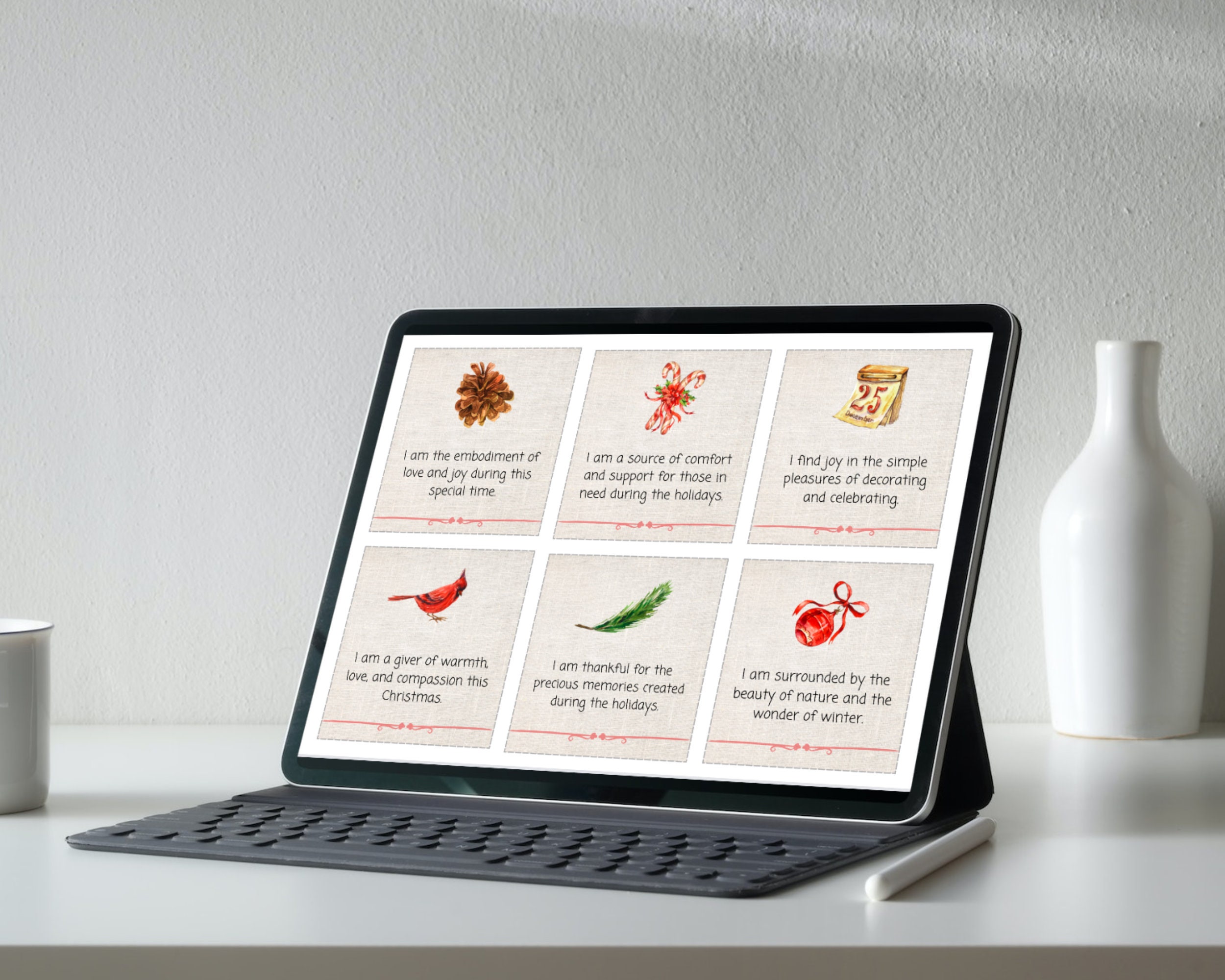 Positive Affirmation Cards Set of 36 Christmas/holiday - Etsy