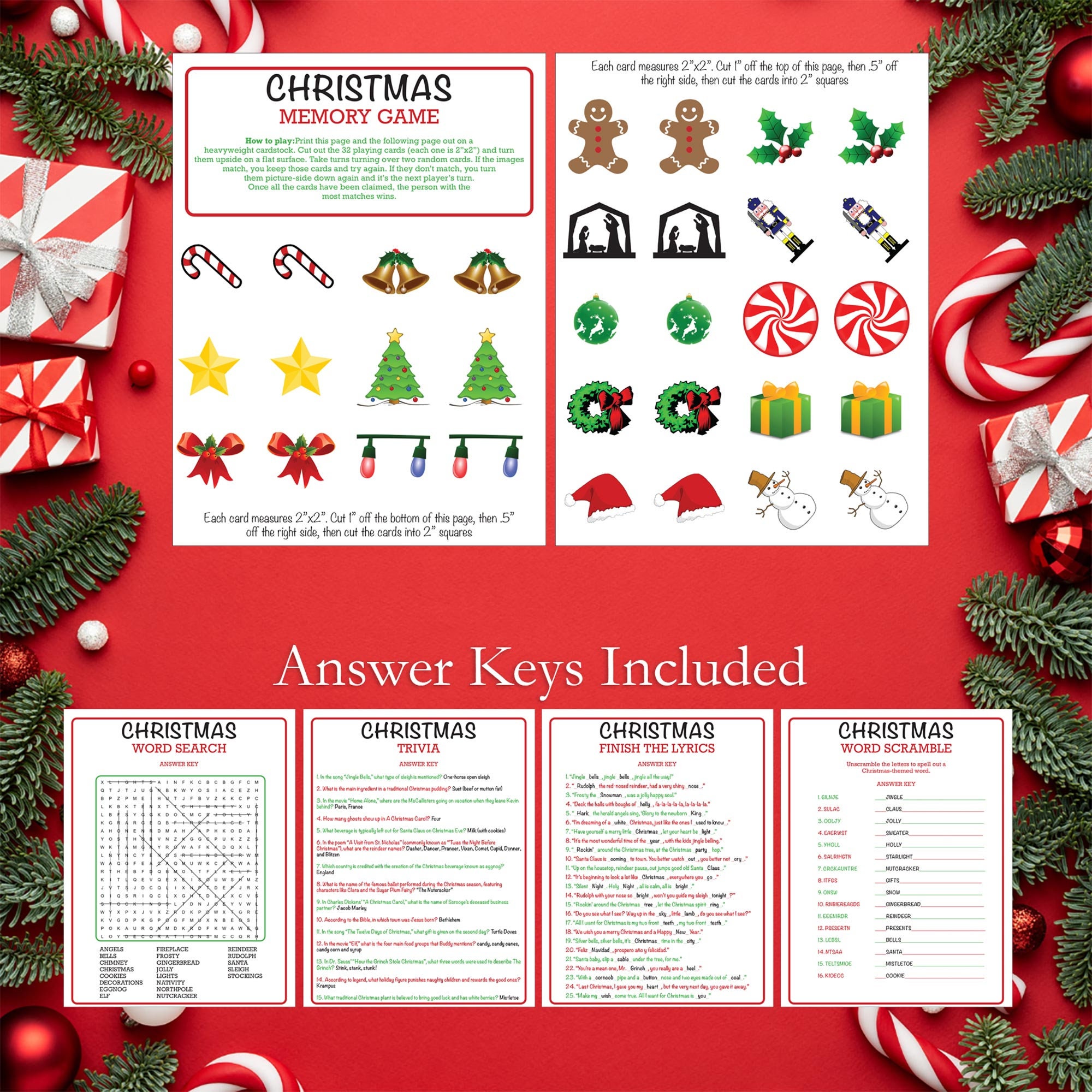 20 Printable Christmas Games, Activities & Minute-to-win-it Ideas ...
