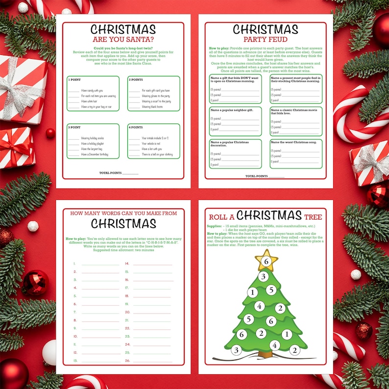 20 Printable Christmas Games, Activities & Minute-to-win-it Ideas ...