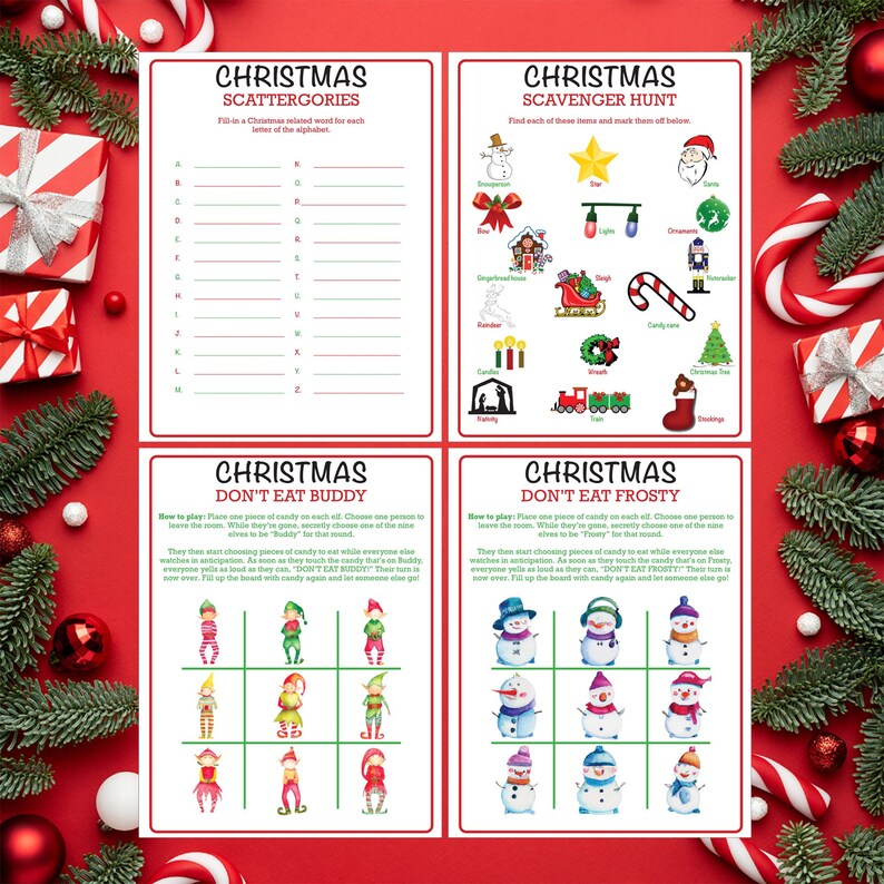 20 Printable Christmas Games, Activities & Minute-to-win-it Ideas ...