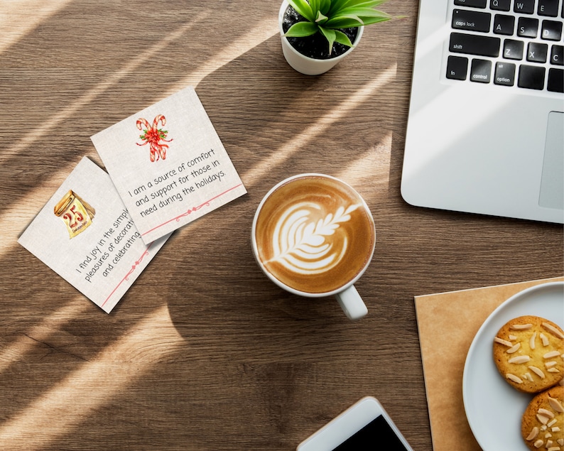 Positive Affirmation Cards Set of 36 Christmas/holiday - Etsy