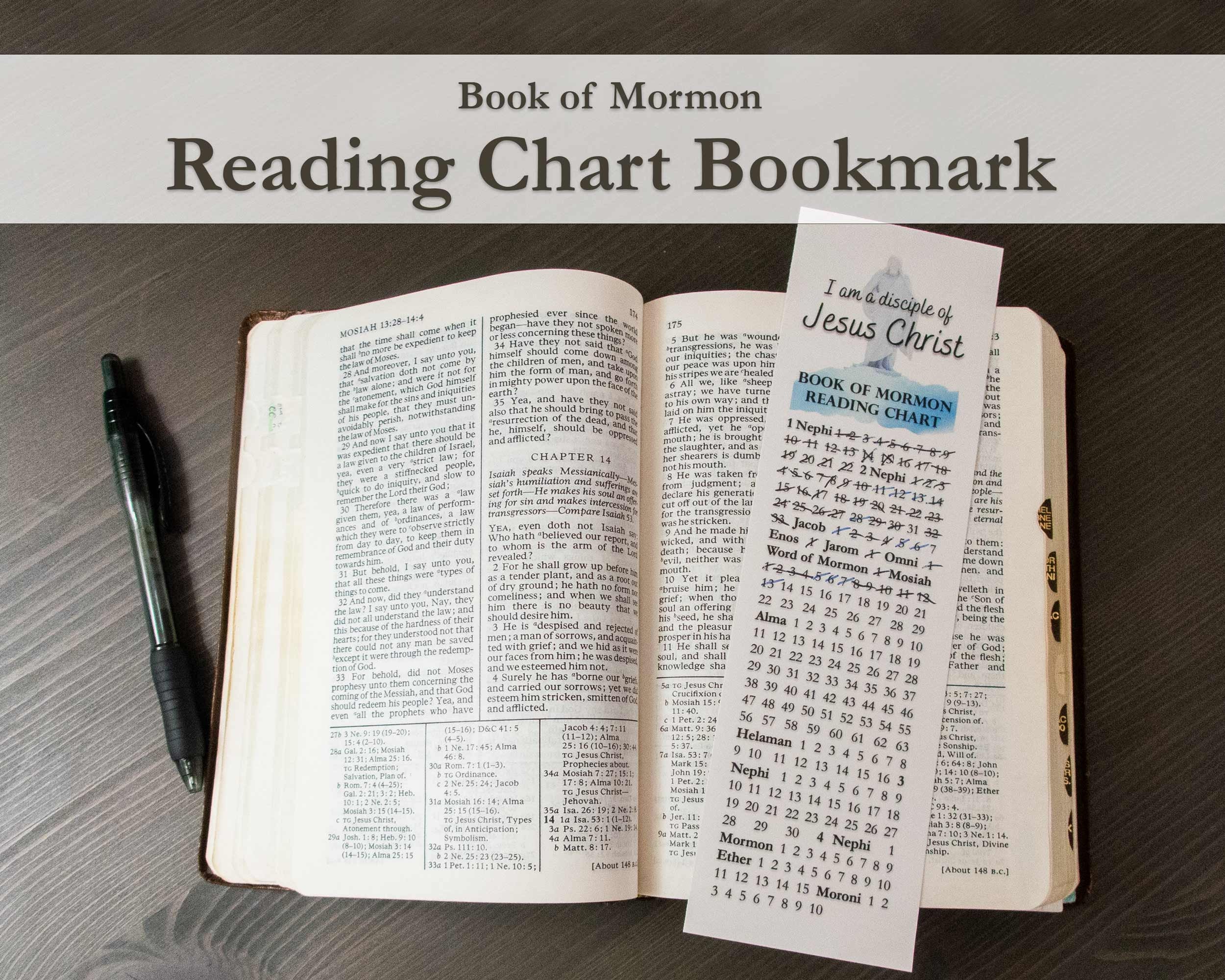 Book of Mormon Reading Chart Bookmark: 2024 Youth Theme (digital ...