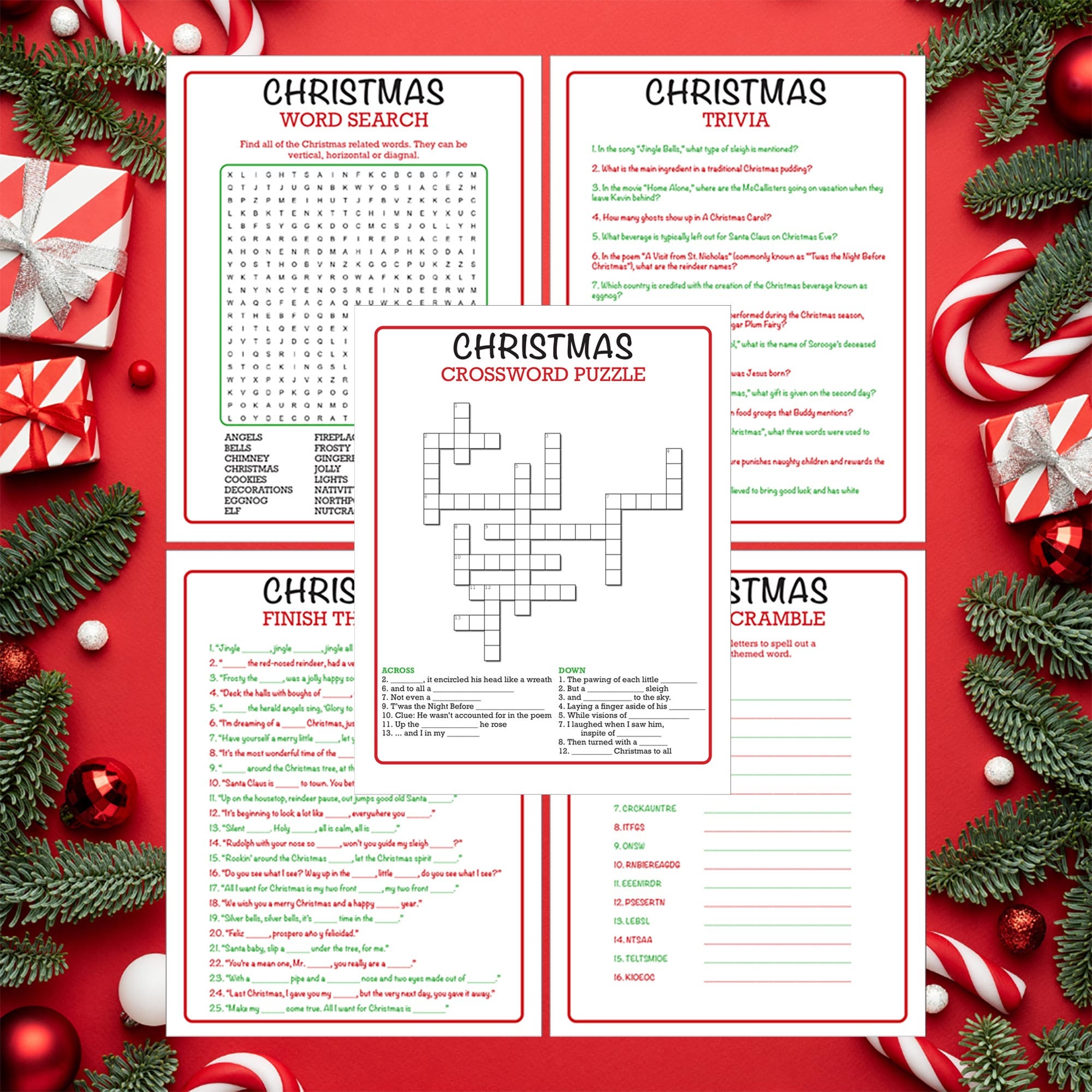 20 Printable Christmas Games, Activities & Minute-to-win-it Ideas ...