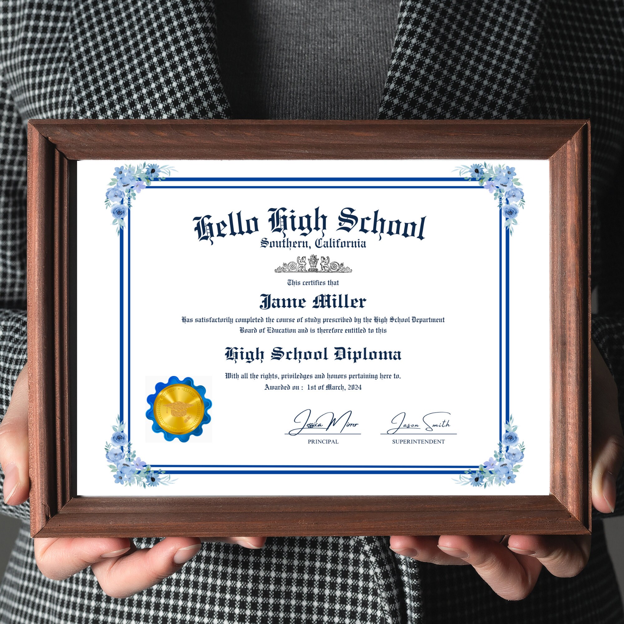 Ged Certificate Ged Diploma Custom Disploma Editable - Etsy