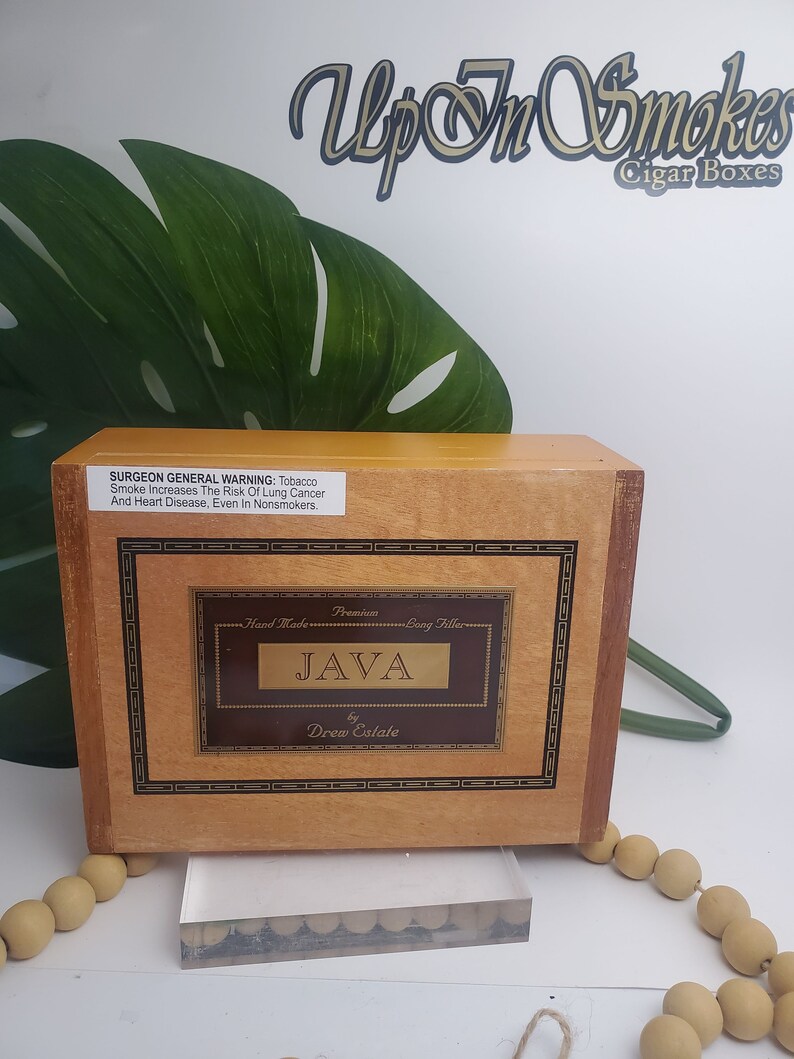 Cigar Box Wood Wooden JAVA TORO LATTE by Drew Estate Vintage Nicaragua ...