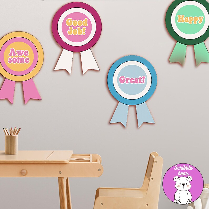 Classroom Award Rewards Flags Banner Display Classroom Decor Bulletin ...