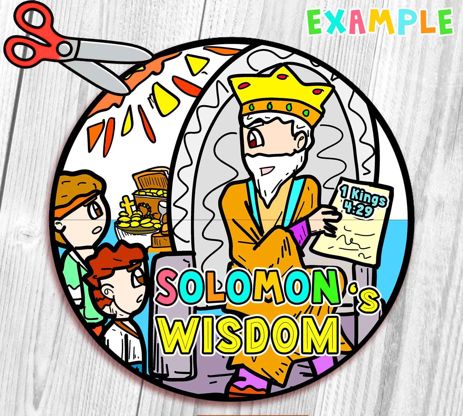 Solomon’s Wisdom Folding Surprise: Bible Craft, Bible Story Lesson ...