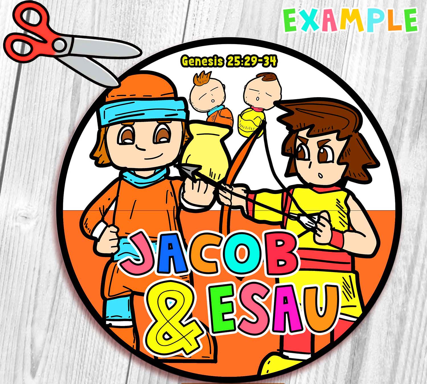 Jacob and Esau Folding Surprise, Bible Craft, Bible Story Lesson ...
