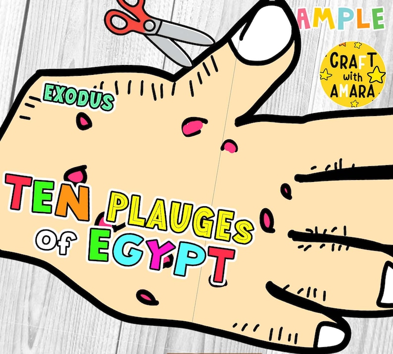 Ten Plagues of Egypt Easy Coloring Folding Surprise Bible Craft ...