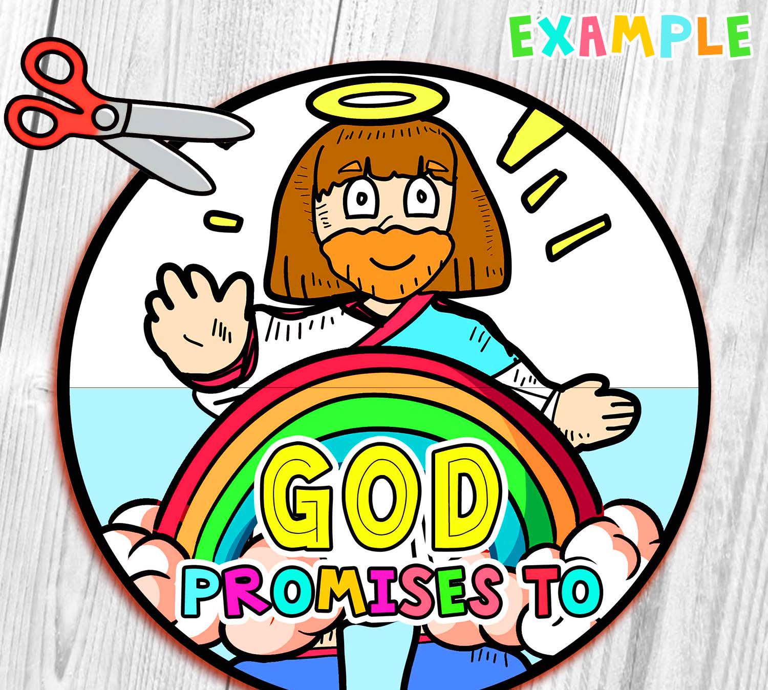 God Promises Folding Surprise Bible Craft, Bible Story Lesson, Sunday ...