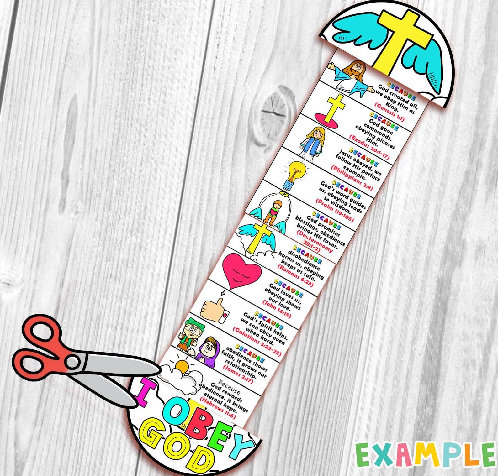 I Obey God Folding Surprise Bible Craft, Bible Lesson, Gospel Bible ...