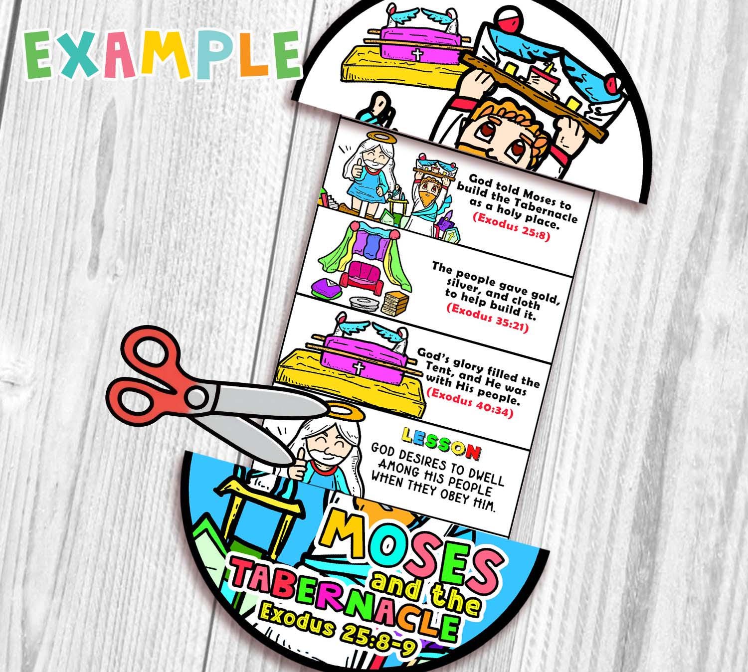 Moses and the Tabernacle (tent of Meeting) Folding Surprise Craft ...
