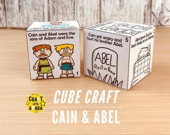 Cain and Abel Coloring Folding Surprise Bible Craft: Bible Lesson ...