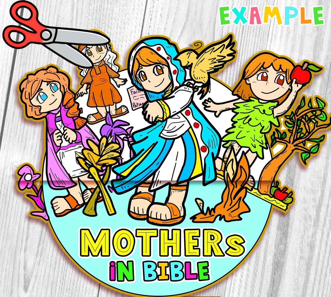 Mothers in the Bible Folding Surprise Craft: Bible Study Lesson Craft ...