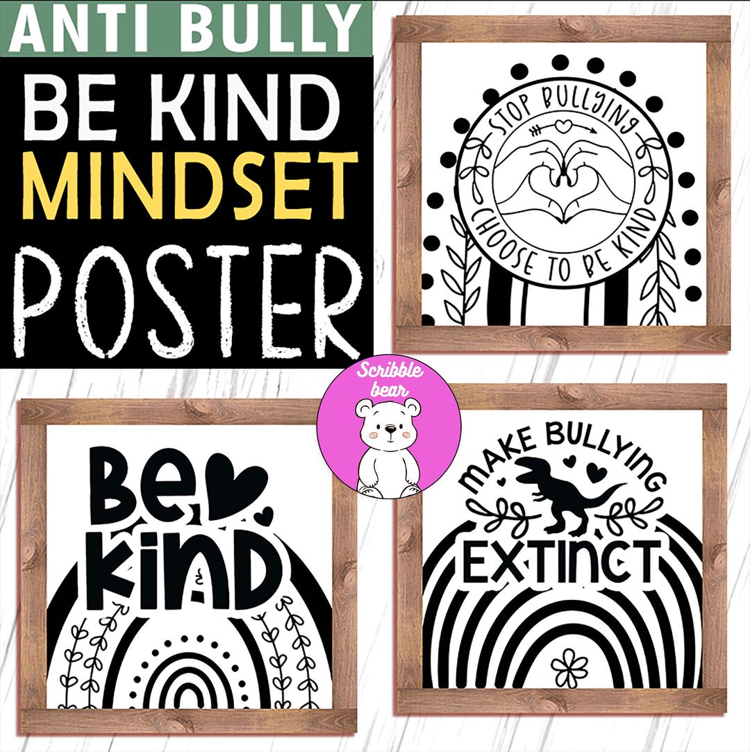 Anti Bullying Be KIND Poster, Classroom Decor, Counselor Office Decor ...