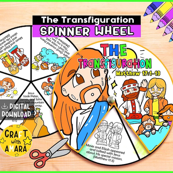 Transfiguration Bible Activity - Etsy