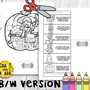 HALLOWEEN Jesus Folding Surprise Coloring Craft: Jesus Loves Us, Bible ...