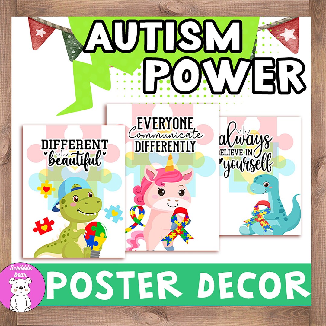 Autism POWER Awareness Posters, ADHD Neurodiversity Special Education ...