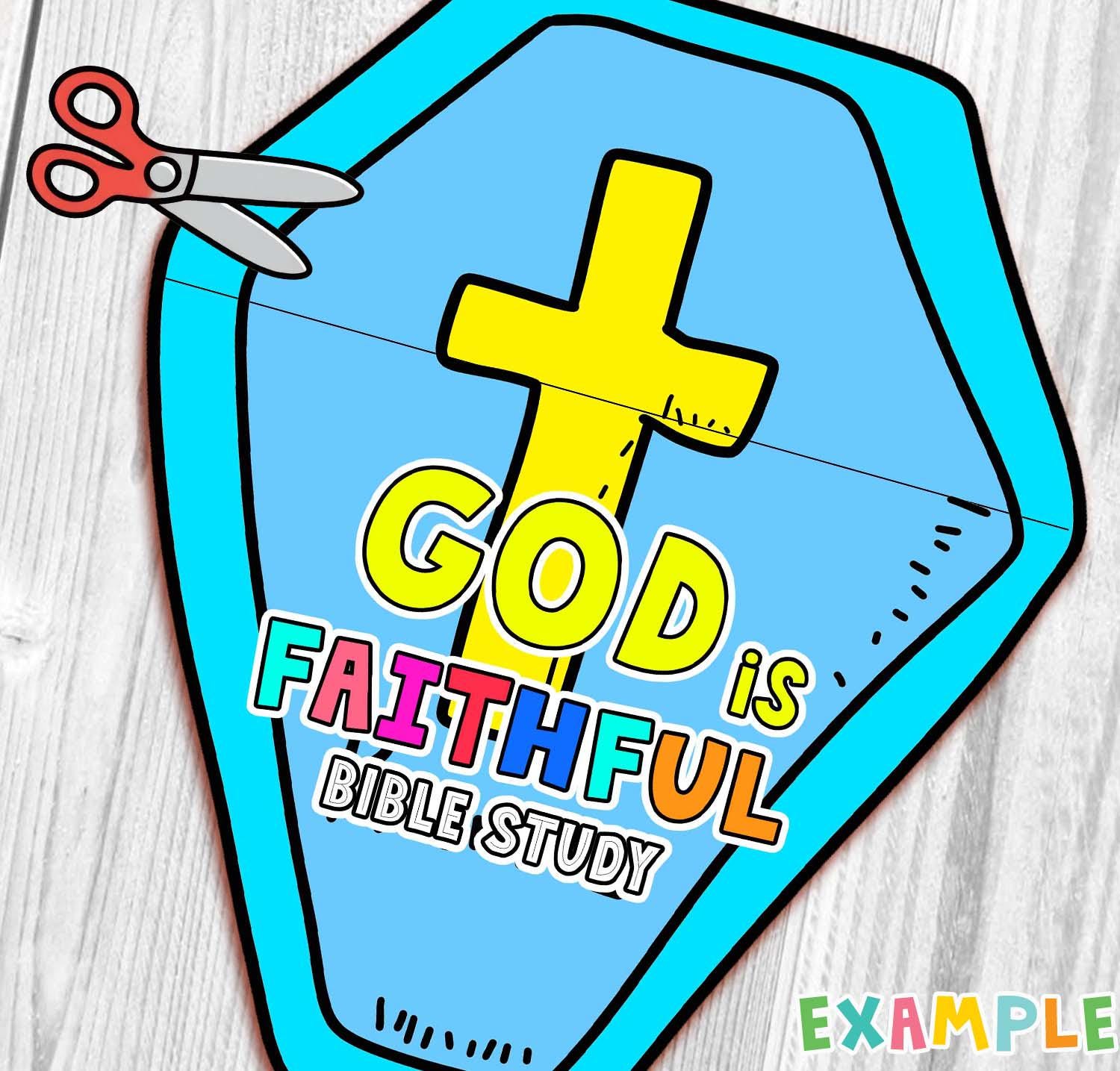God is Faithful Folding Surprise Coloring Craft: Christian Faith, Bible ...