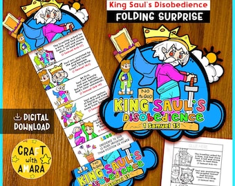 King Saul's Disobedience Spinner Coloring Wheel: Bible Story Lesson ...