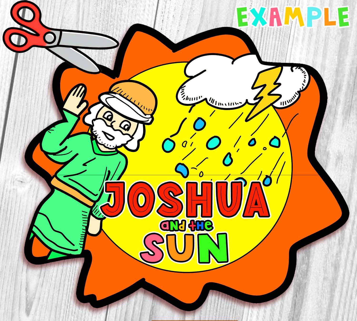 Joshua and the Sun Stand Still Folding Surprise Bible Craft, Bible ...
