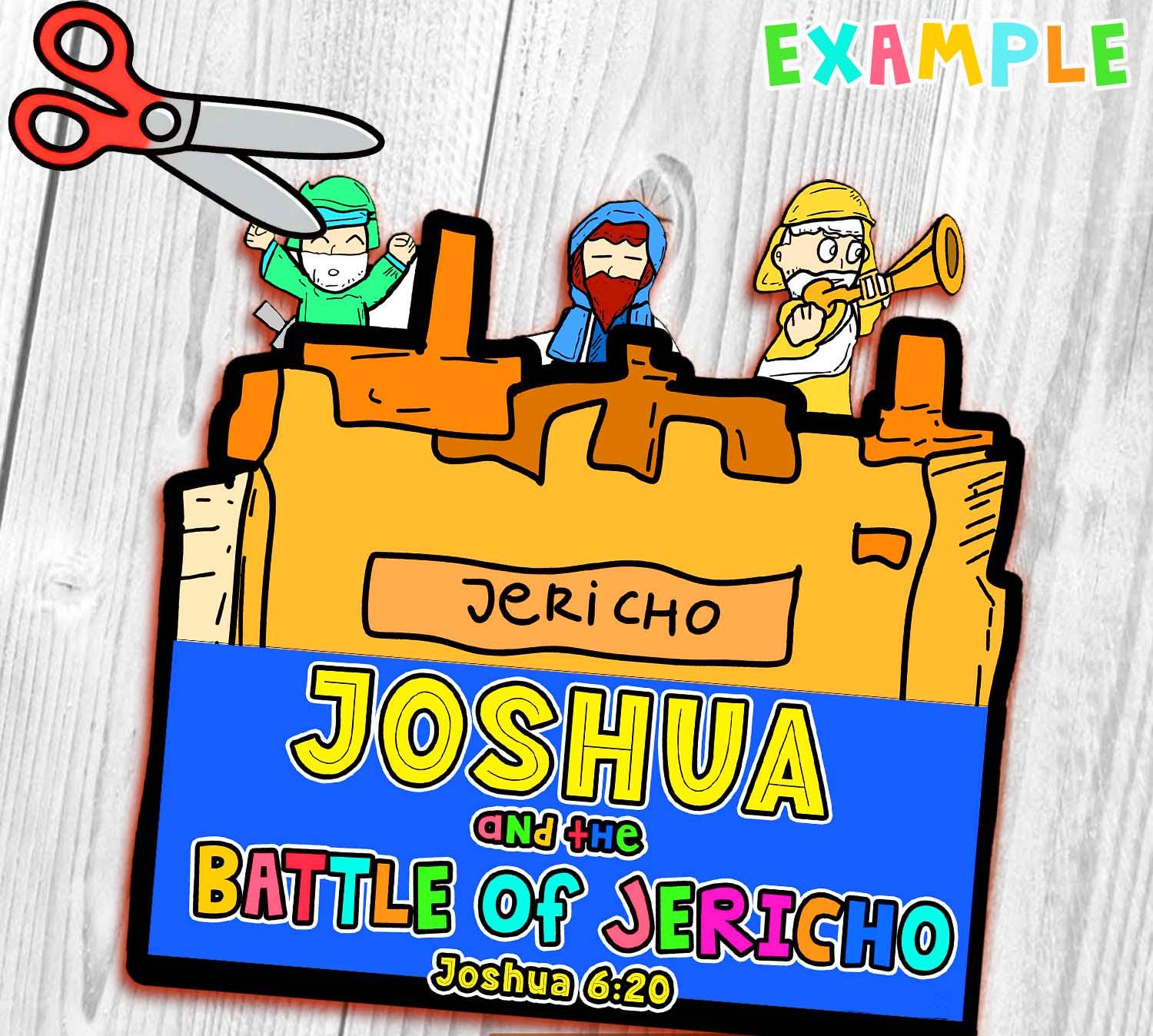 Joshua and the Battle of Jericho Folding Surprise: Bible Craft, Sunday ...