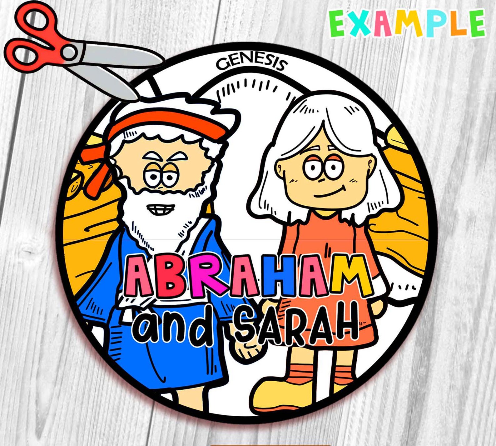 Abraham and Sarah Folding Surprise Bible Craft, Bible Lesson, Sunday ...
