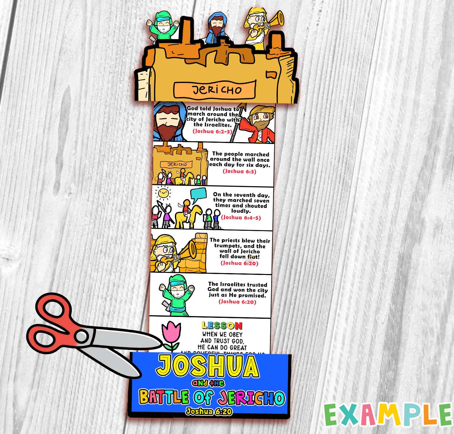Joshua and the Battle of Jericho Folding Surprise: Bible Craft, Sunday ...