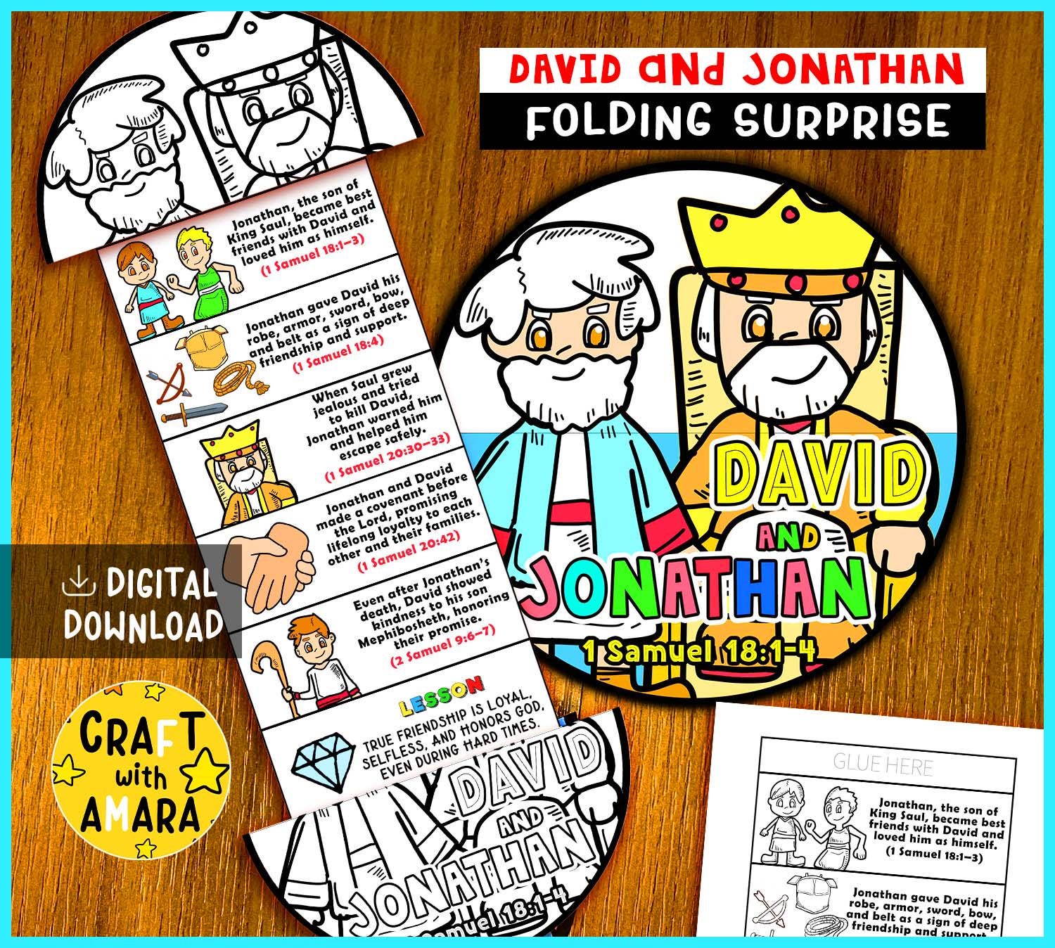 David And Jonathan Colouring